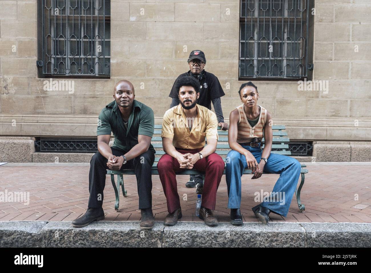 SILVERTON SIEGE, from left: Thabo Rametsi, Stefan Erasmus, director ...