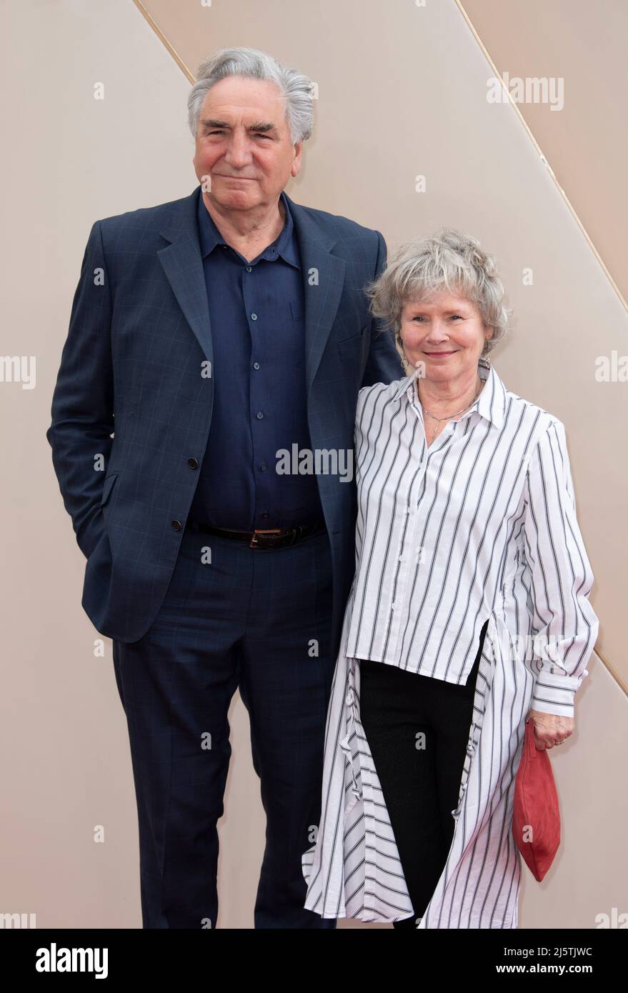 April 25th, 2022, London, UK. Jim Carter and Imelda Staunton attending ...