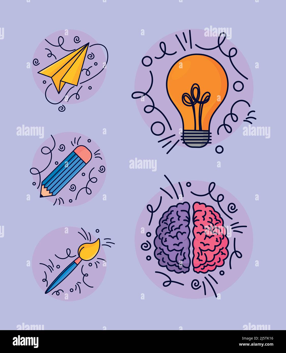 Left brain icons hi-res stock photography and images - Alamy