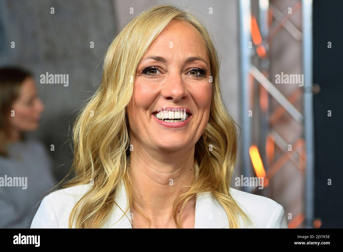 Munich. 25th Apr, 2022. Angela FINGER ERBEN (presenter), single image ...