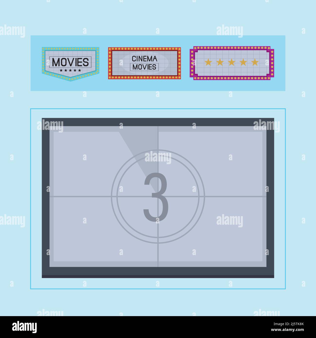 set cinema movie Stock Vector Image & Art - Alamy