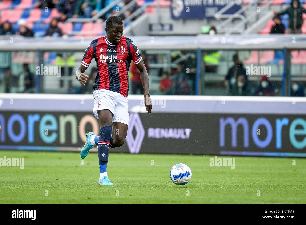 Bologna, Italy. 24th Apr, 2022. Bologna's Musa Barrow portrait in ...
