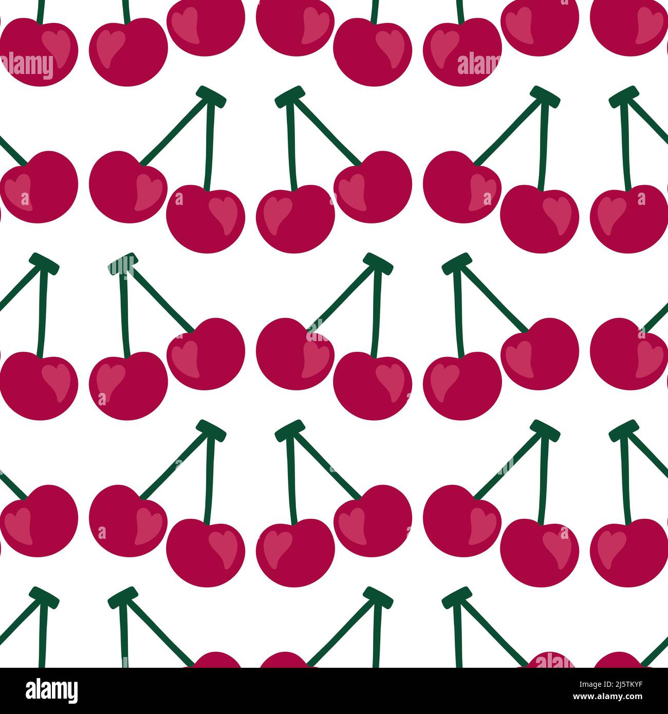 Summer fruit seamless cherry pattern for fabrics and packaging and ...