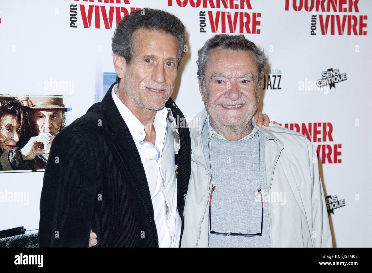 Paris, France, April 25, 2022, Philippe Azoulay and his father Claude ...