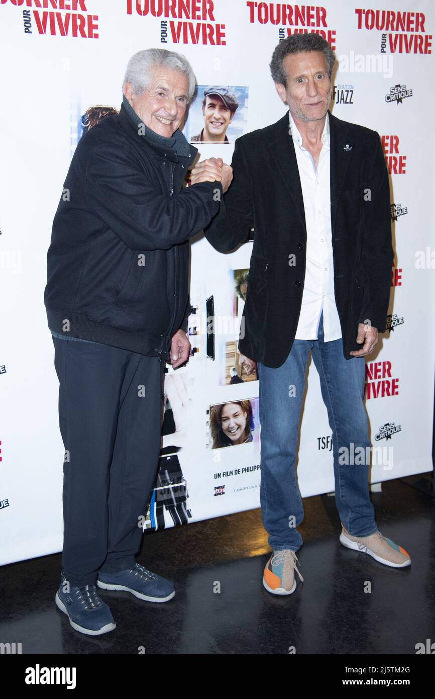 Paris, France, April 25, 2022, Claude Lelouch and Philippe Azoulay ...