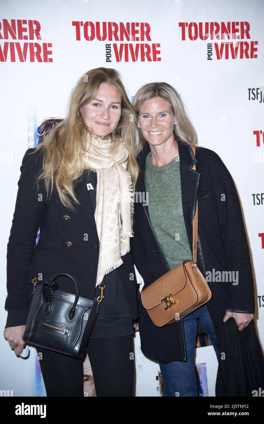 Paris, France, April 25, 2022, Sarah Lelouch and her Daughter Rebecca ...