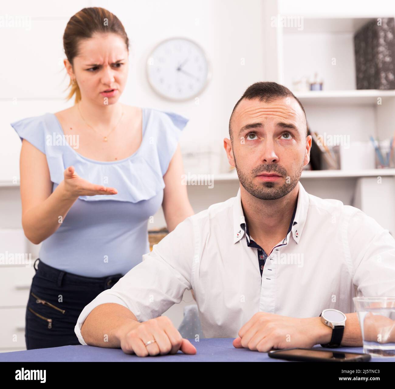 Man is upset because he quarrel with his wife Stock Photo - Alamy
