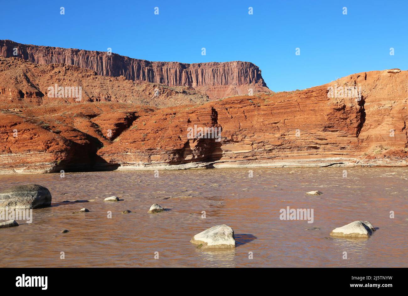 Red cliffs on Rocky Rapid, Utah Stock Photo - Alamy