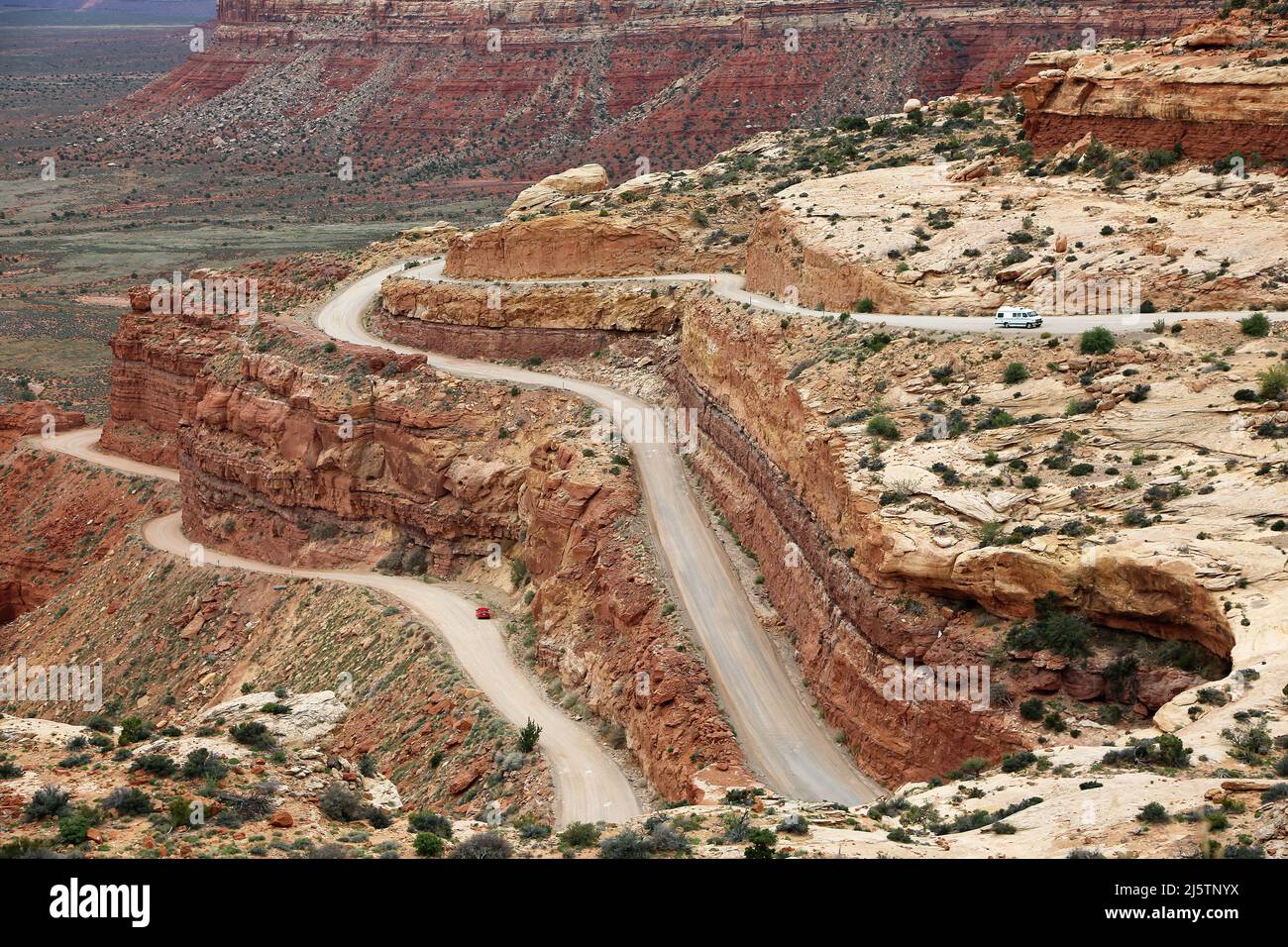 Driving Moki Dugway - Utah Stock Photo - Alamy