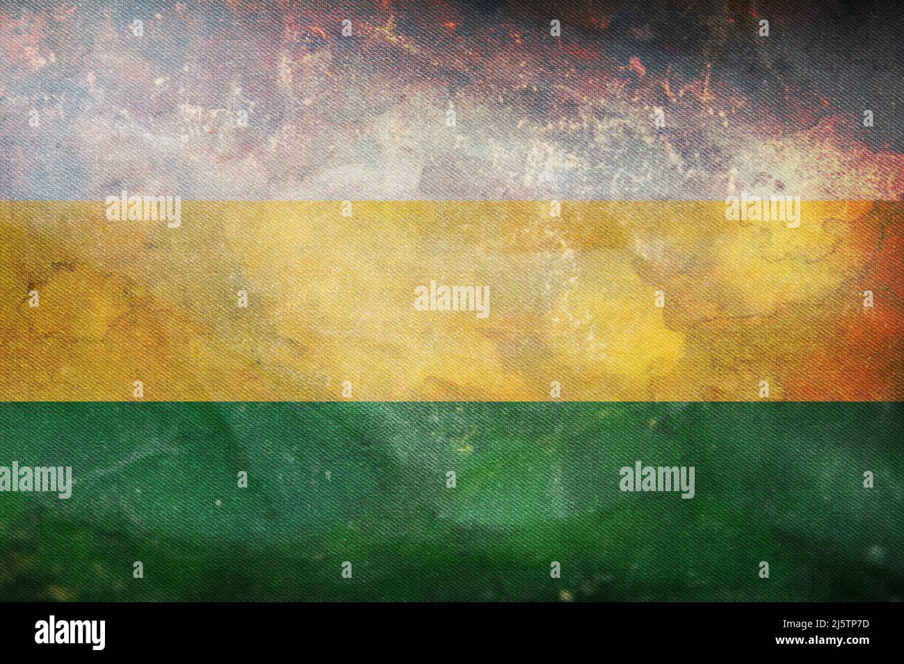 Top view of retro flag of Guayanilla, untied states of America with ...