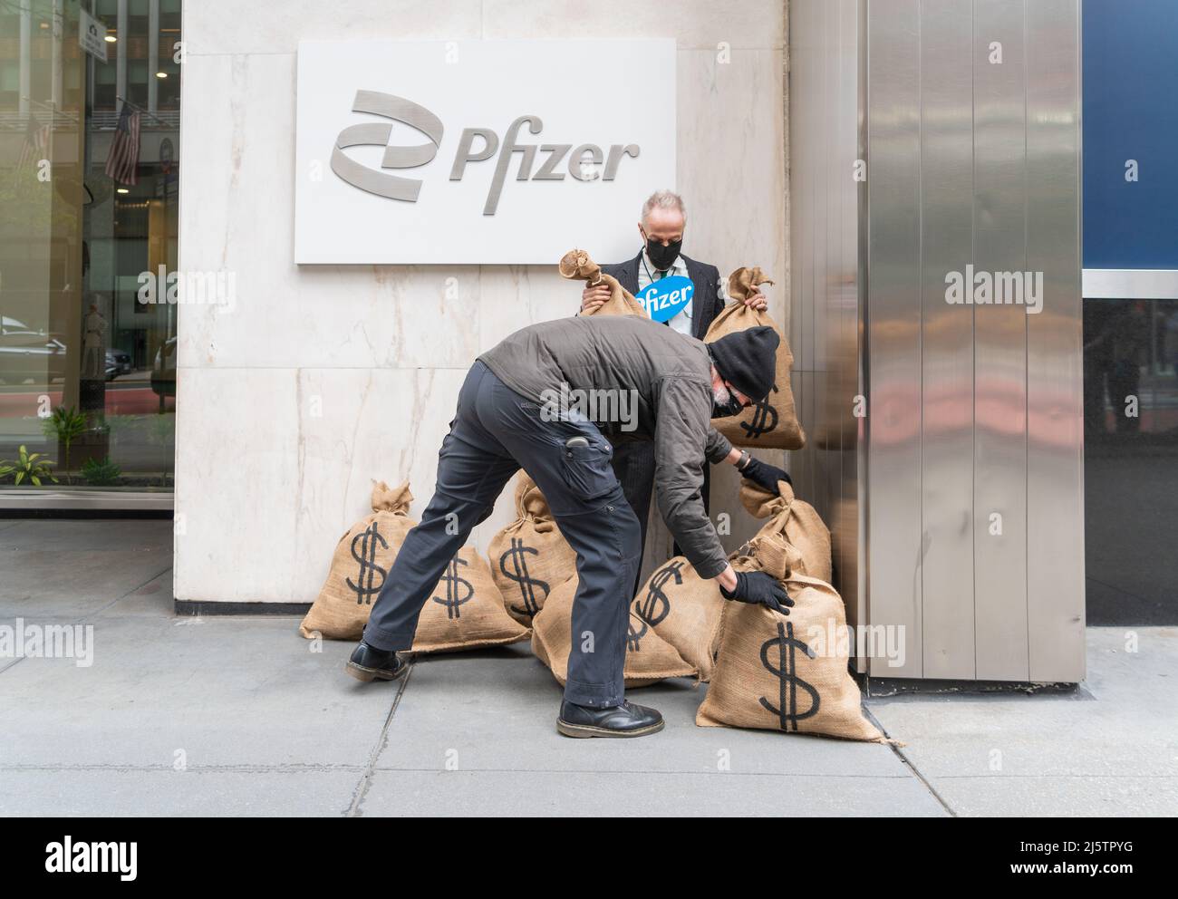 New York City, United States. 25th Apr, 2022. A staged visual action of ...