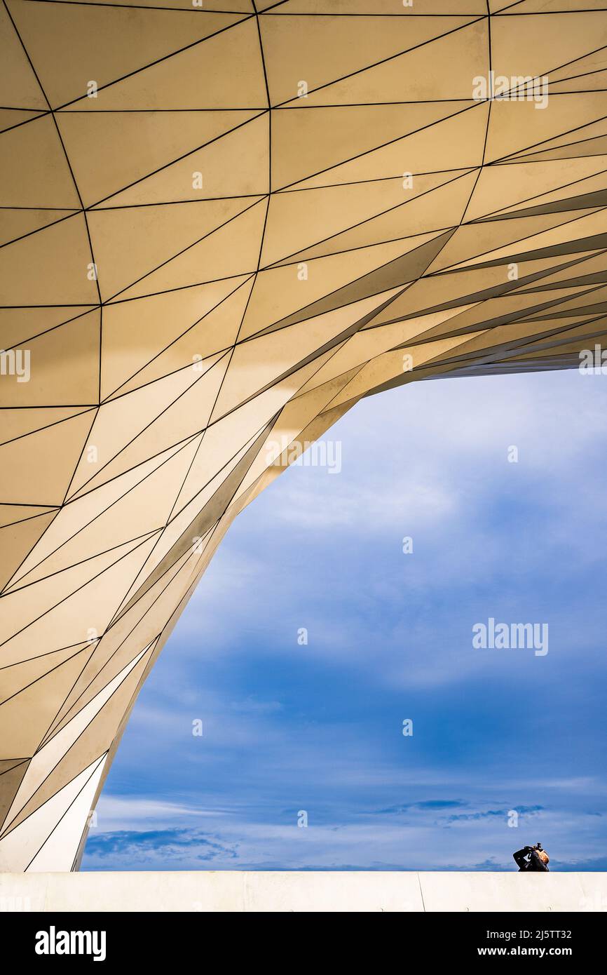 Lyon, France, November 27, 2019. architecture of the Musée des ...