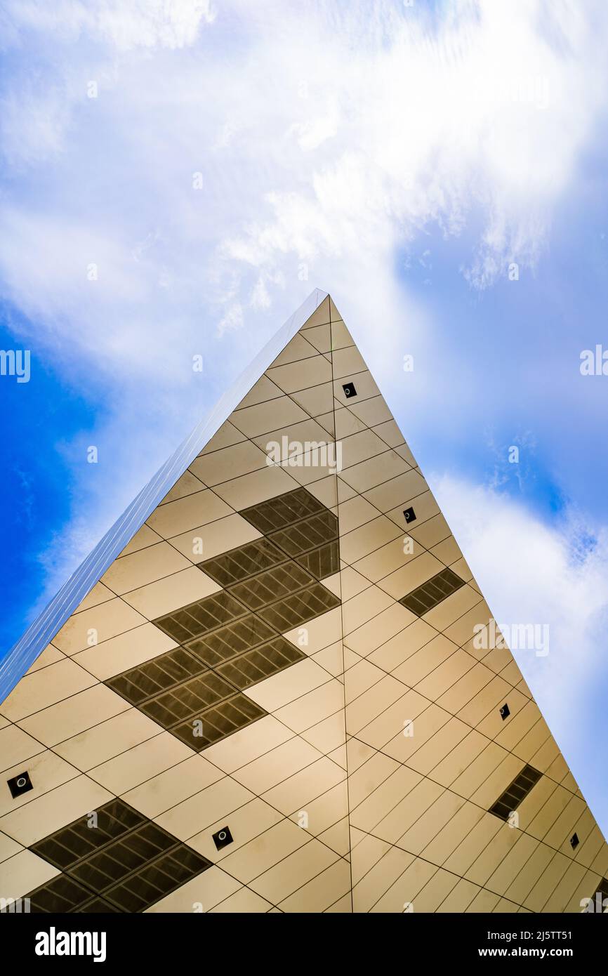 Lyon, France, November 27, 2019. architecture of the Musée des ...