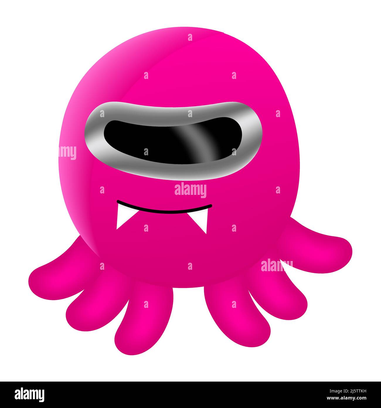 cute faced pink octopus Stock Vector Image & Art - Alamy