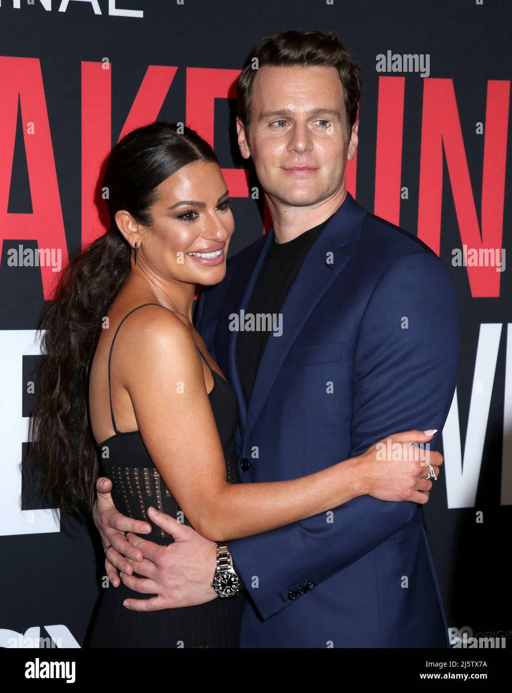 New York City, NY, April 25, 2022, Lea Michele and Jonathan Groff ...
