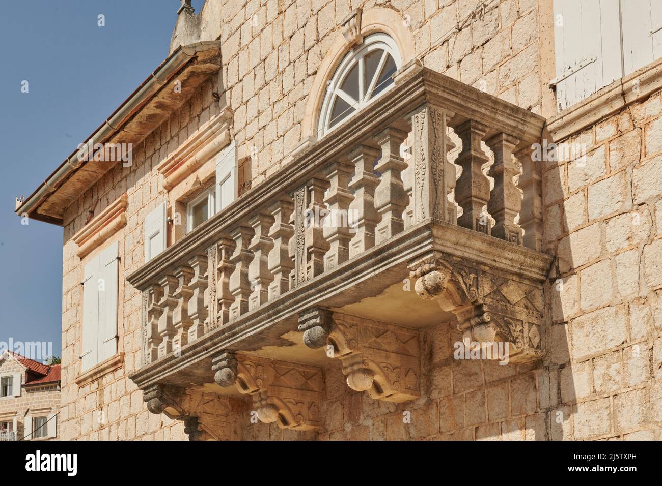 residential buildings made of stone in montenegro beautiful Stock Photo ...