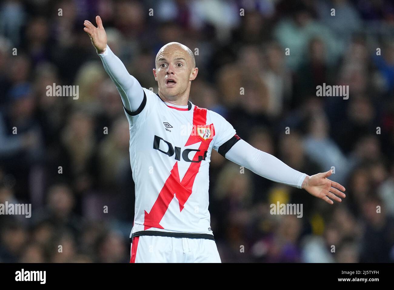 Isi Palazon of Rayo Vallecano during the La Liga match between FC ...