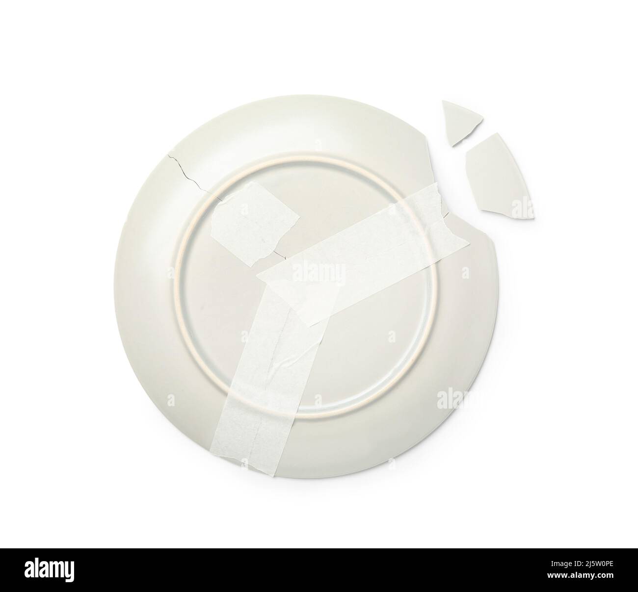 Repaired object adhesive damaged Cut Out Stock Images & Pictures - Alamy