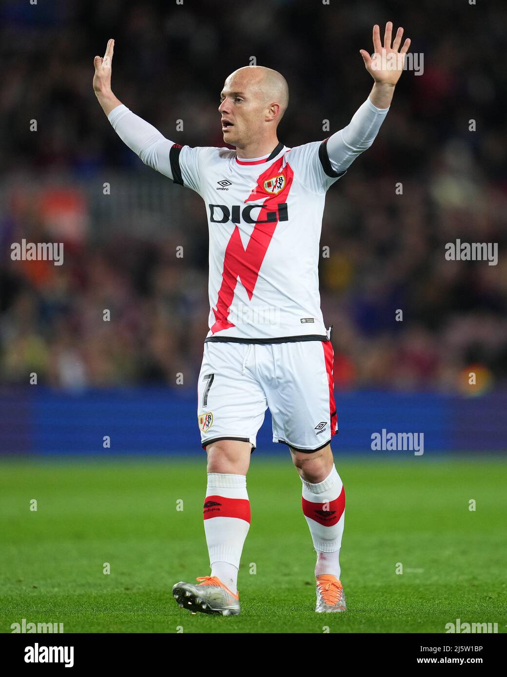 Barcelona, Spain. April 24, 2022, Isi Palazon of Rayo Vallecano during ...