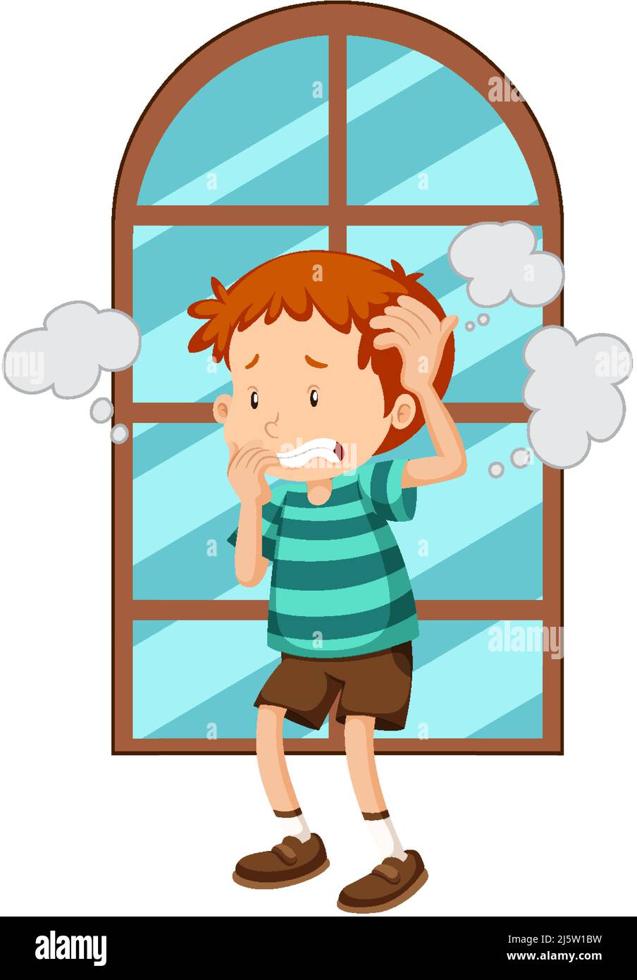 Angry boy simple cartoon character illustration Stock Vector Image ...