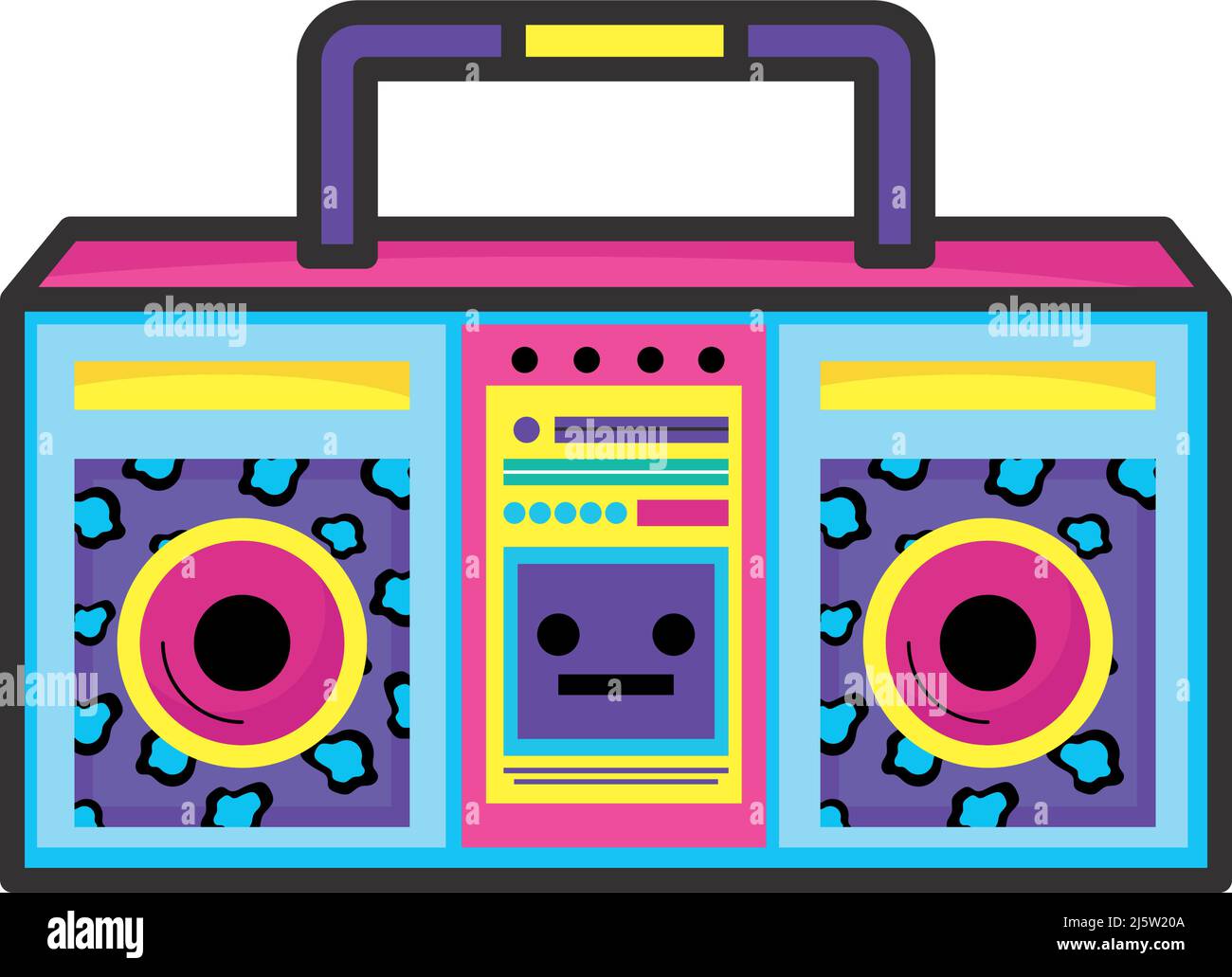 boombox nineties nostalgia style Stock Vector Image & Art - Alamy