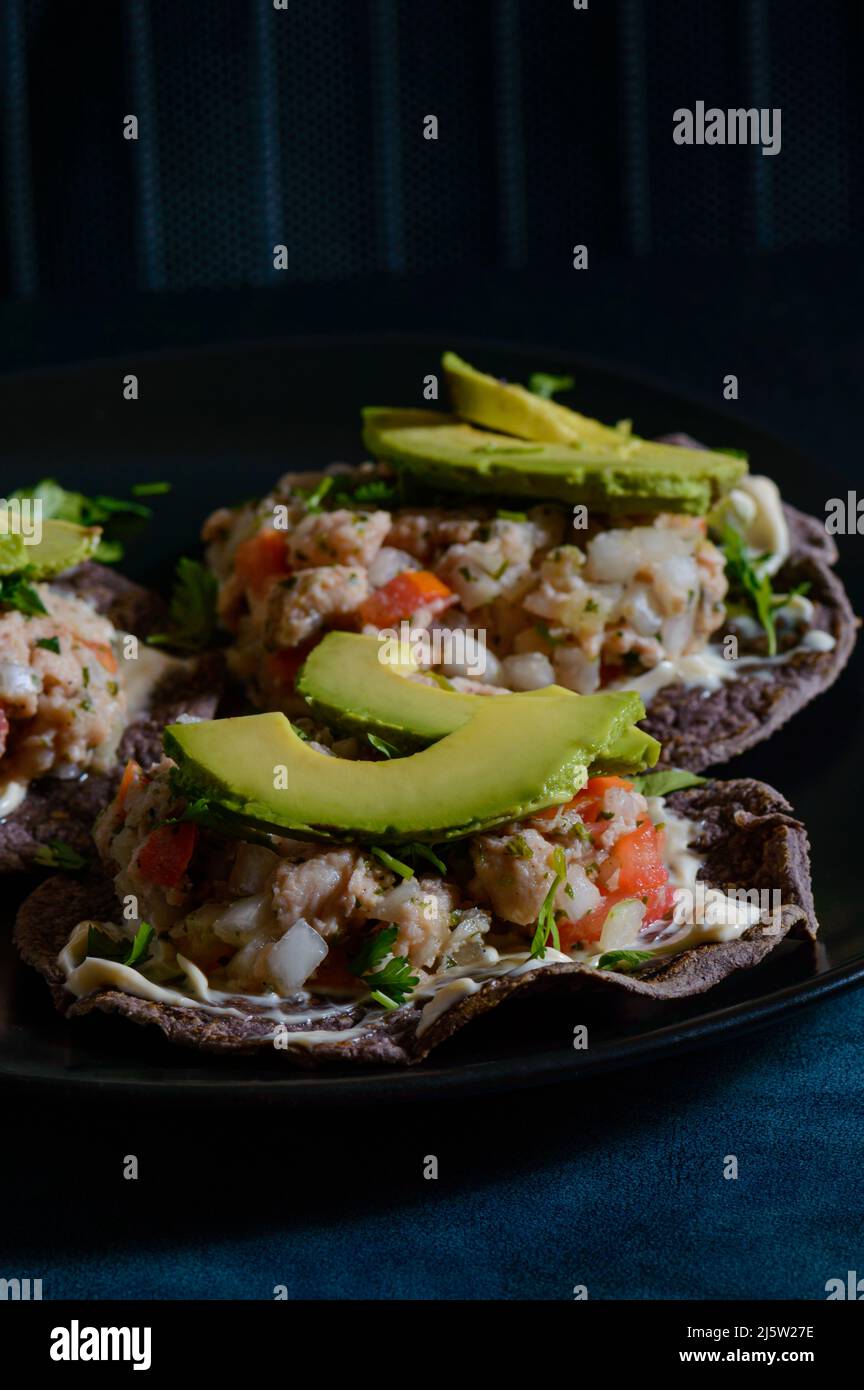 Tostada seafood hi-res stock photography and images - Alamy