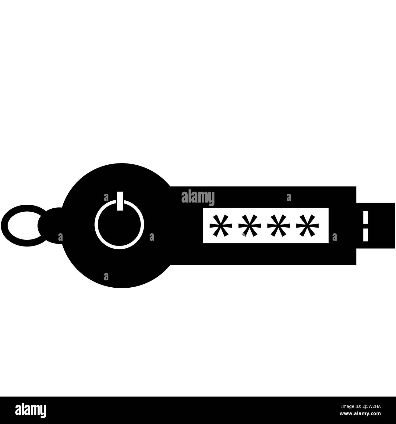 security token icon on white background. RSA token sign. Two-factor ...