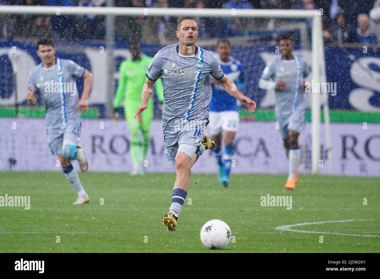 Stadio Mario Rigamonti, Brescia, Italy, April 25, 2022, Mattia Finotto ...
