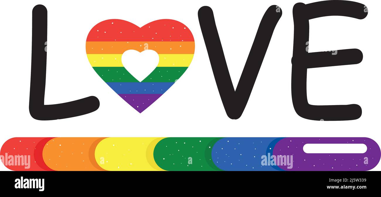 love word with lgtbi flag Stock Vector Image & Art - Alamy