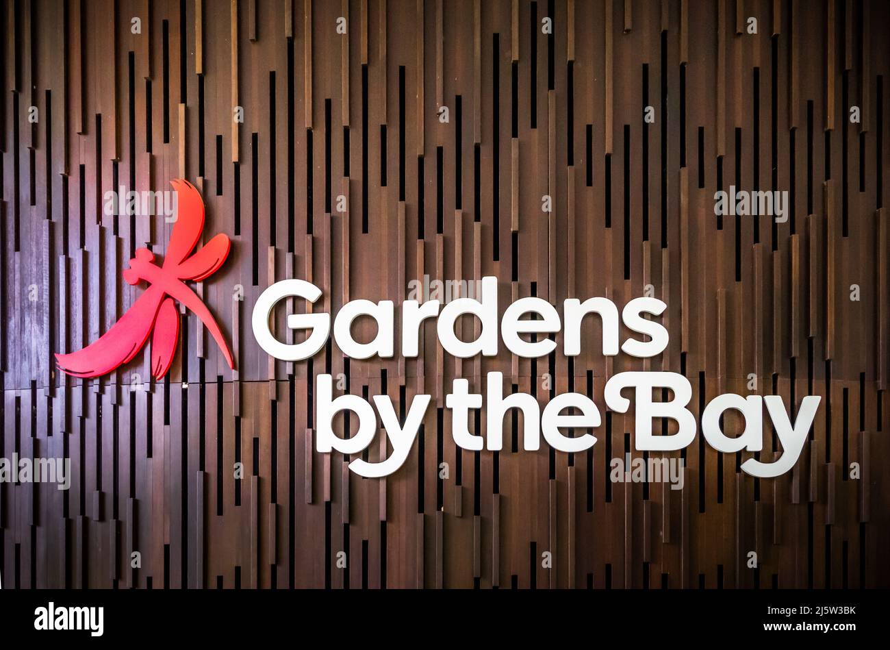Sign Board of Gardens By the Bay at Marina Bay, Singapore Stock Photo ...