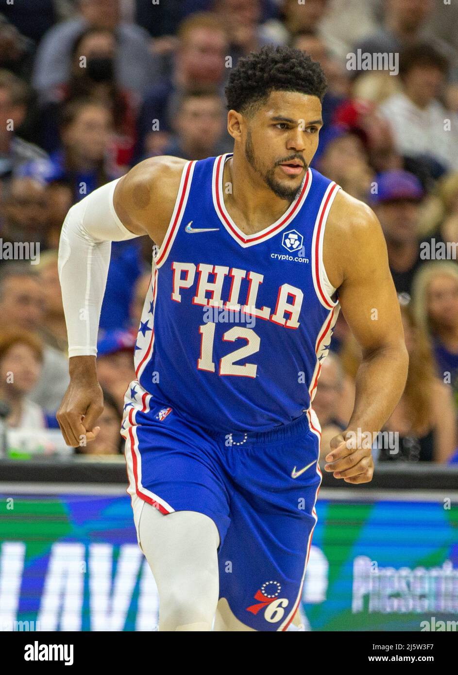 Philadelphia, United States. 25th Apr, 2022. Tobias Harris (#12 76ers ...