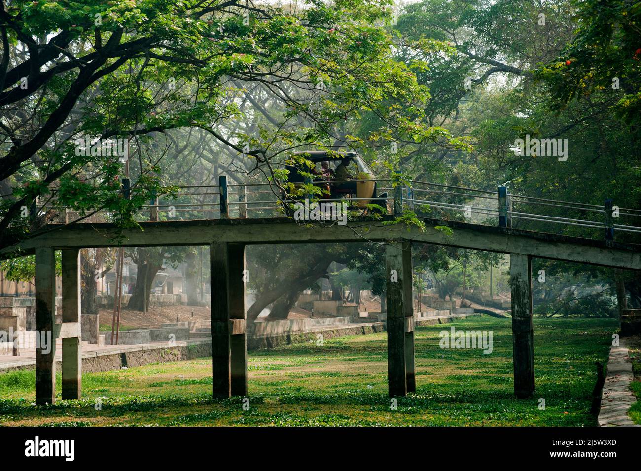 Bridge to cross canal at Alappuzha state Kerala India Stock Photo - Alamy