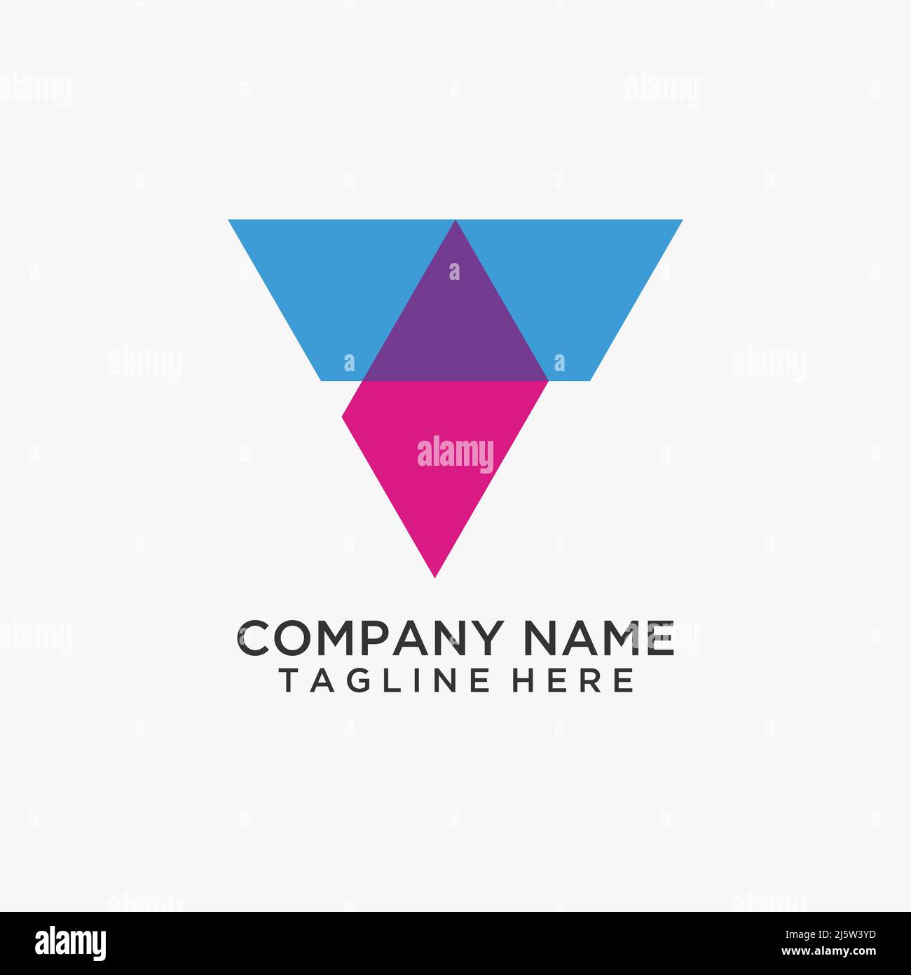 Letter T abstract triangle logo design Stock Vector Image & Art - Alamy