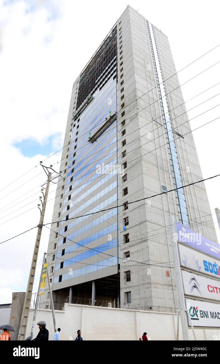 Orange Telecommunication Tower under construction in Antananarivo ...