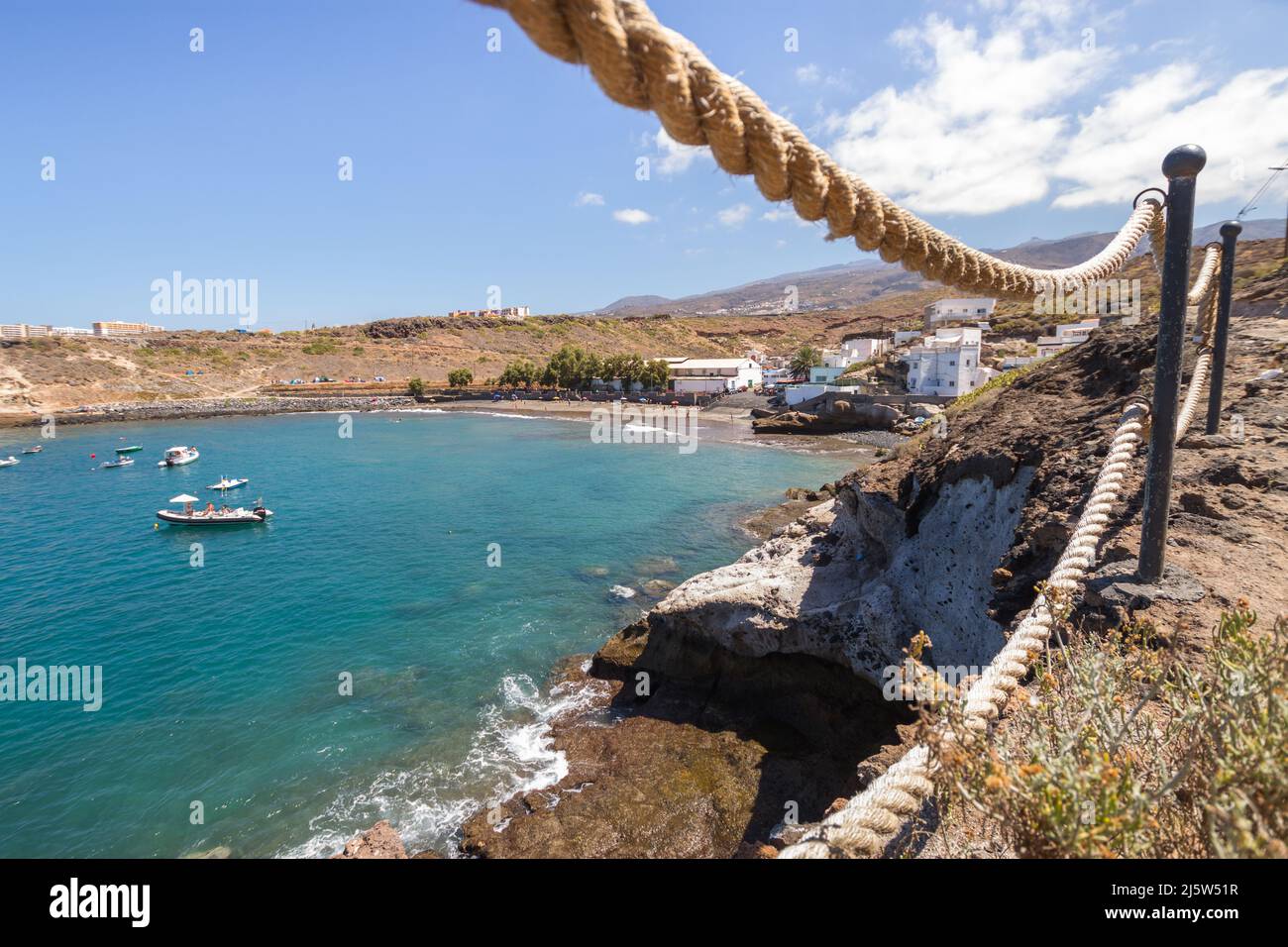 Lovely fishing village Atlantic Ocean, Tenerife, Canary Islands Stock ...