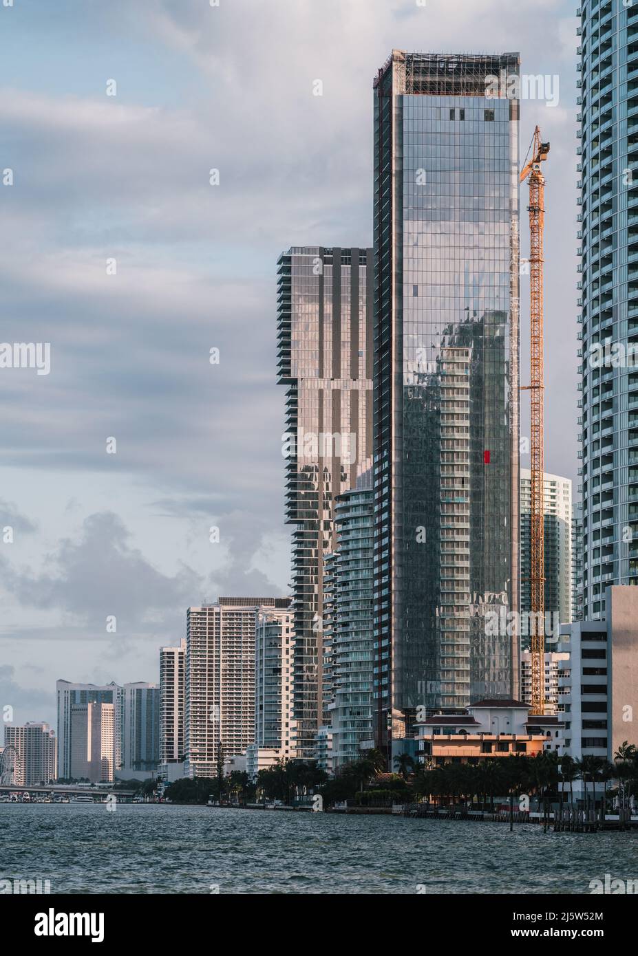 skyline skyscrapers construction miami new Stock Photo - Alamy