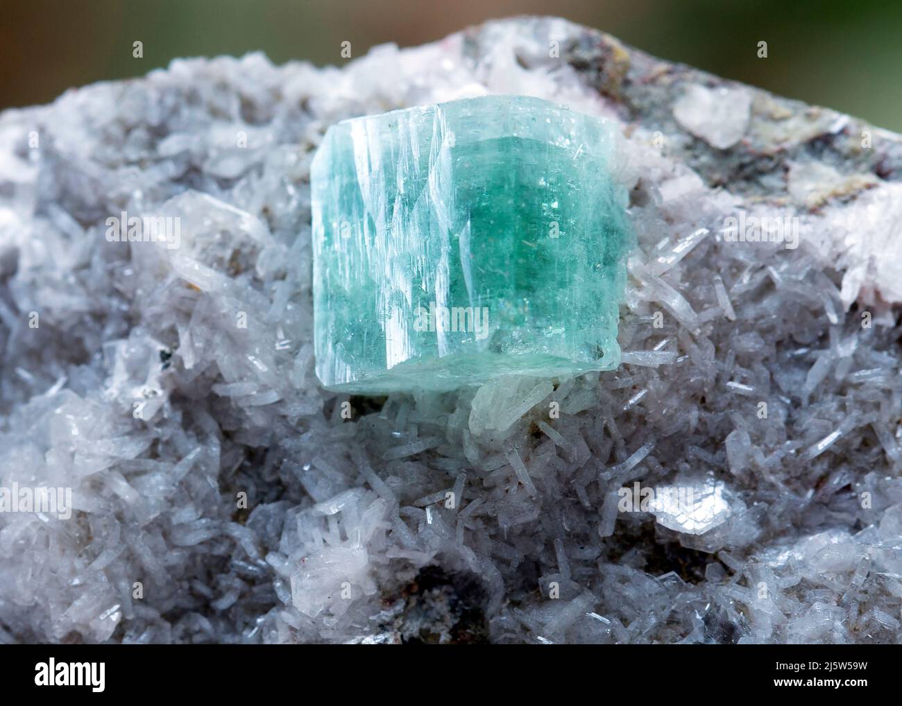 aquamarine mineral specimen stone rock geology gem crystal Stock Photo ...