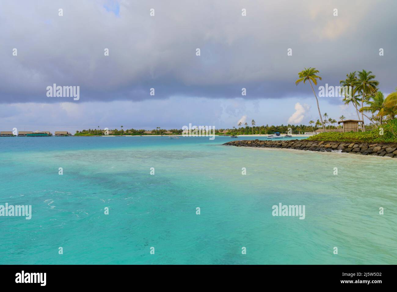 Landscape ocean view in Maldives Stock Photo - Alamy