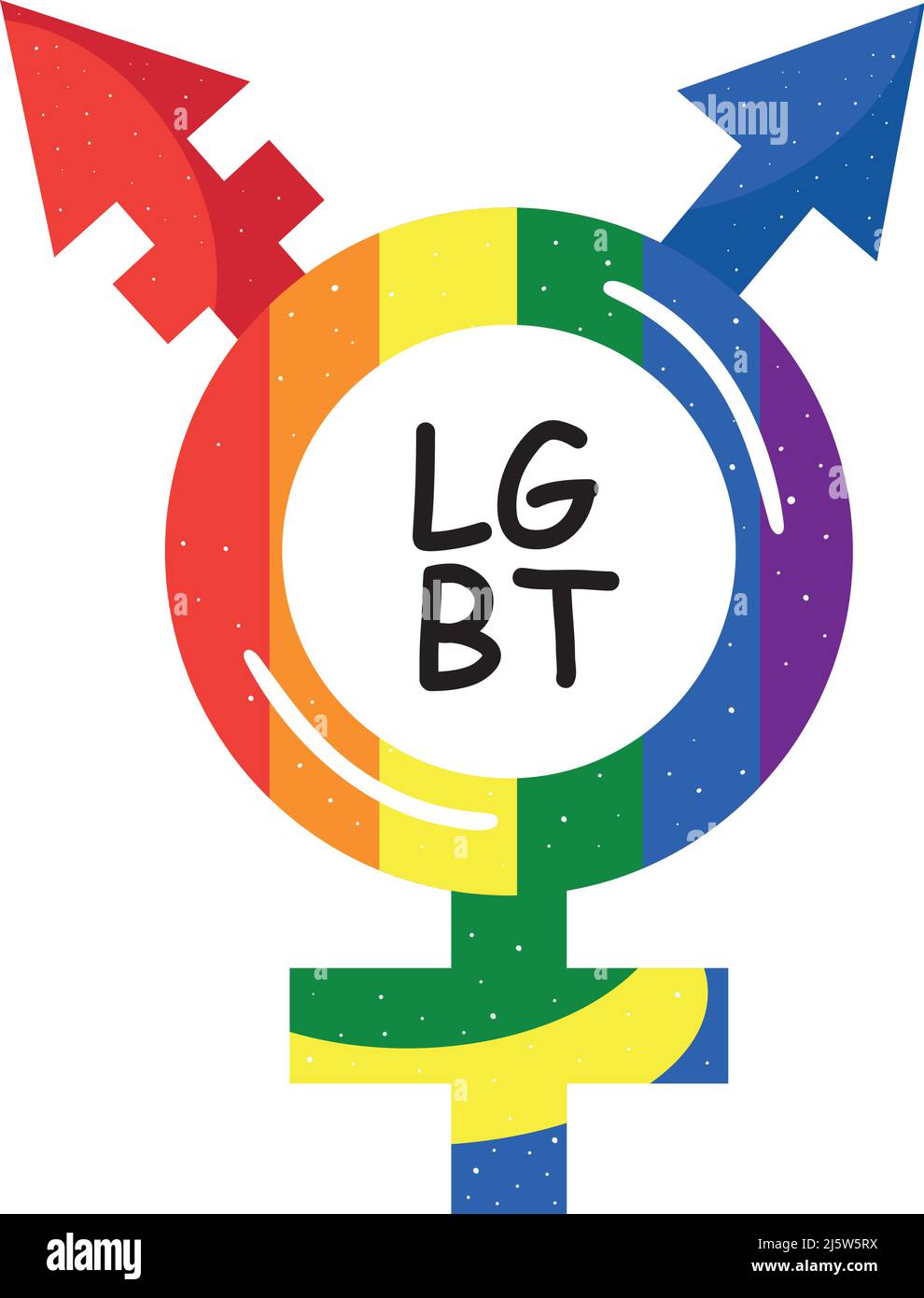 lgtbi flag in gender symbol Stock Vector Image & Art - Alamy