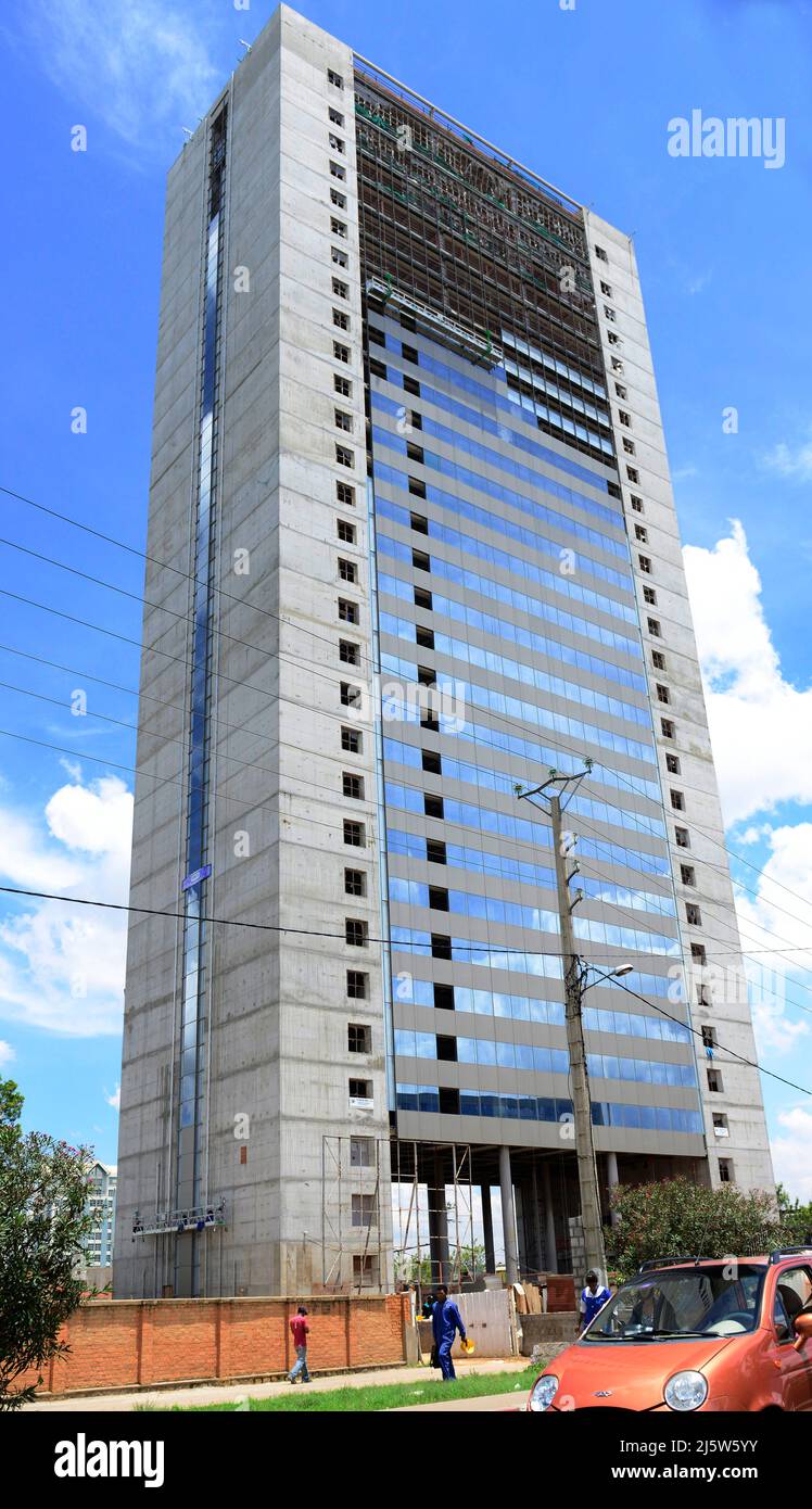Orange Telecommunication Tower under construction in Antananarivo ...