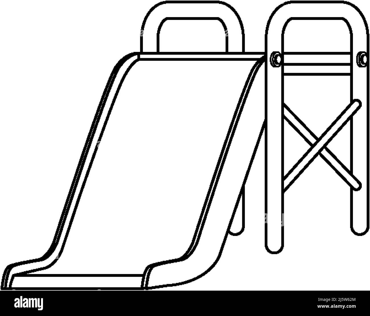 Playground doodle outline for colouring illustration Stock Vector Image ...