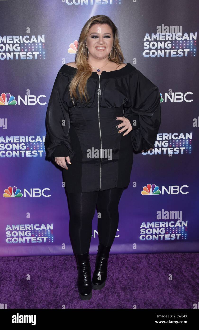 La, US, April 25, 2022, Kelly Clarkson at the ‘American Song Contest ...