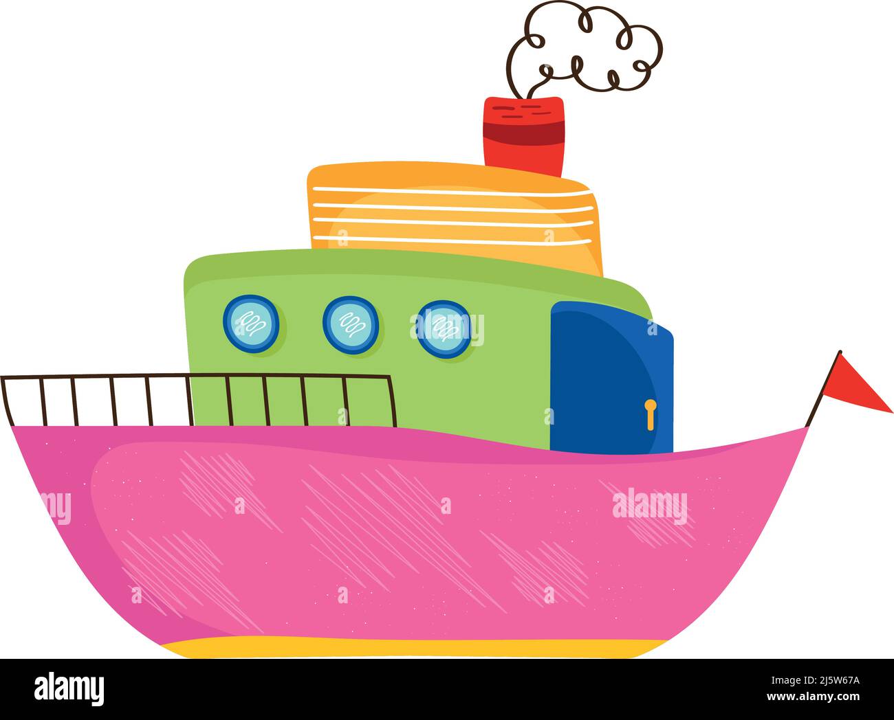 pink steam boat Stock Vector Image & Art - Alamy