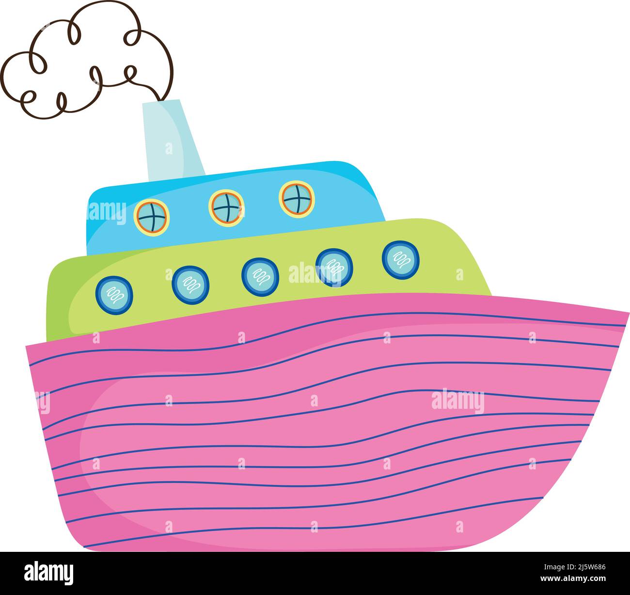 pink steam boat Stock Vector Image & Art - Alamy