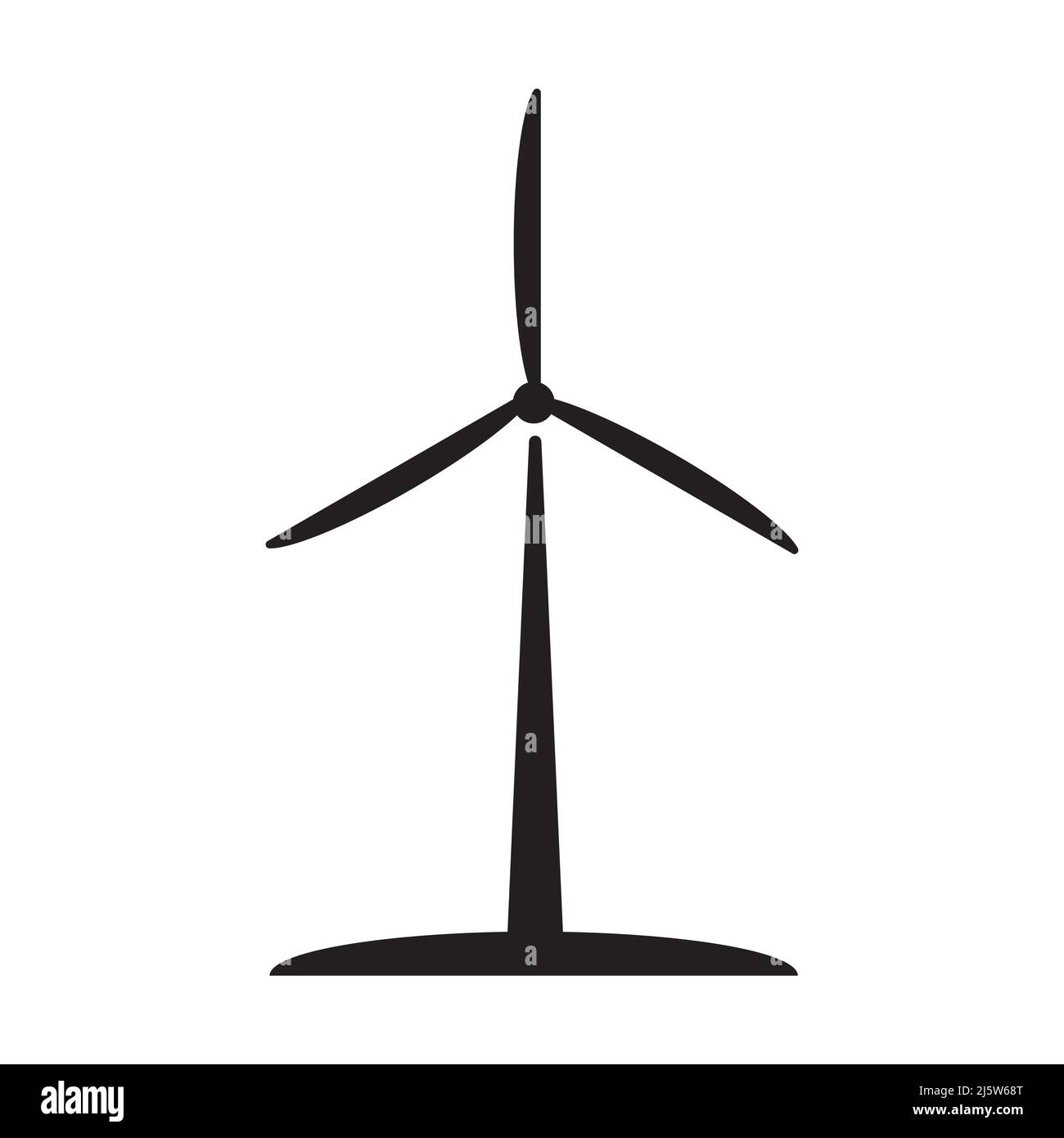 Windmill alternative wind turbine and renewable energy vector icon ...