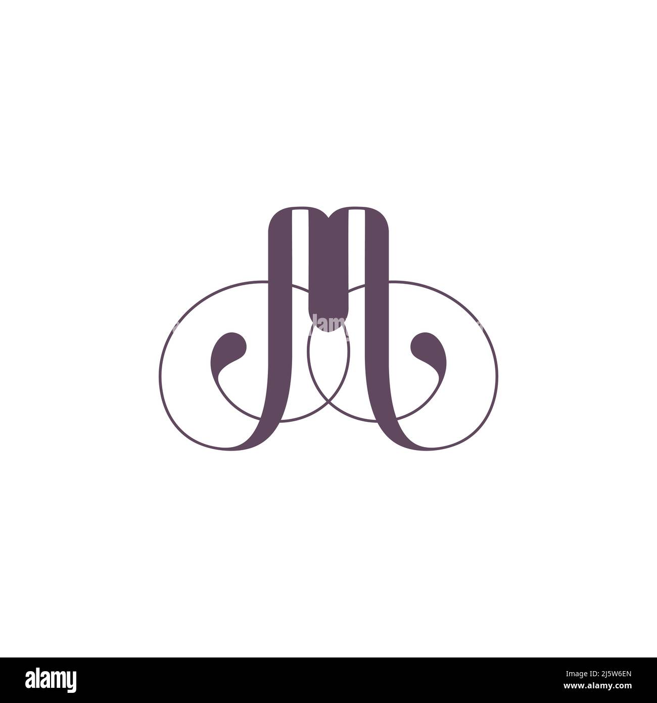 M letter monogram. Elegant luxury M logo. Calligraphic style. Corporate ...