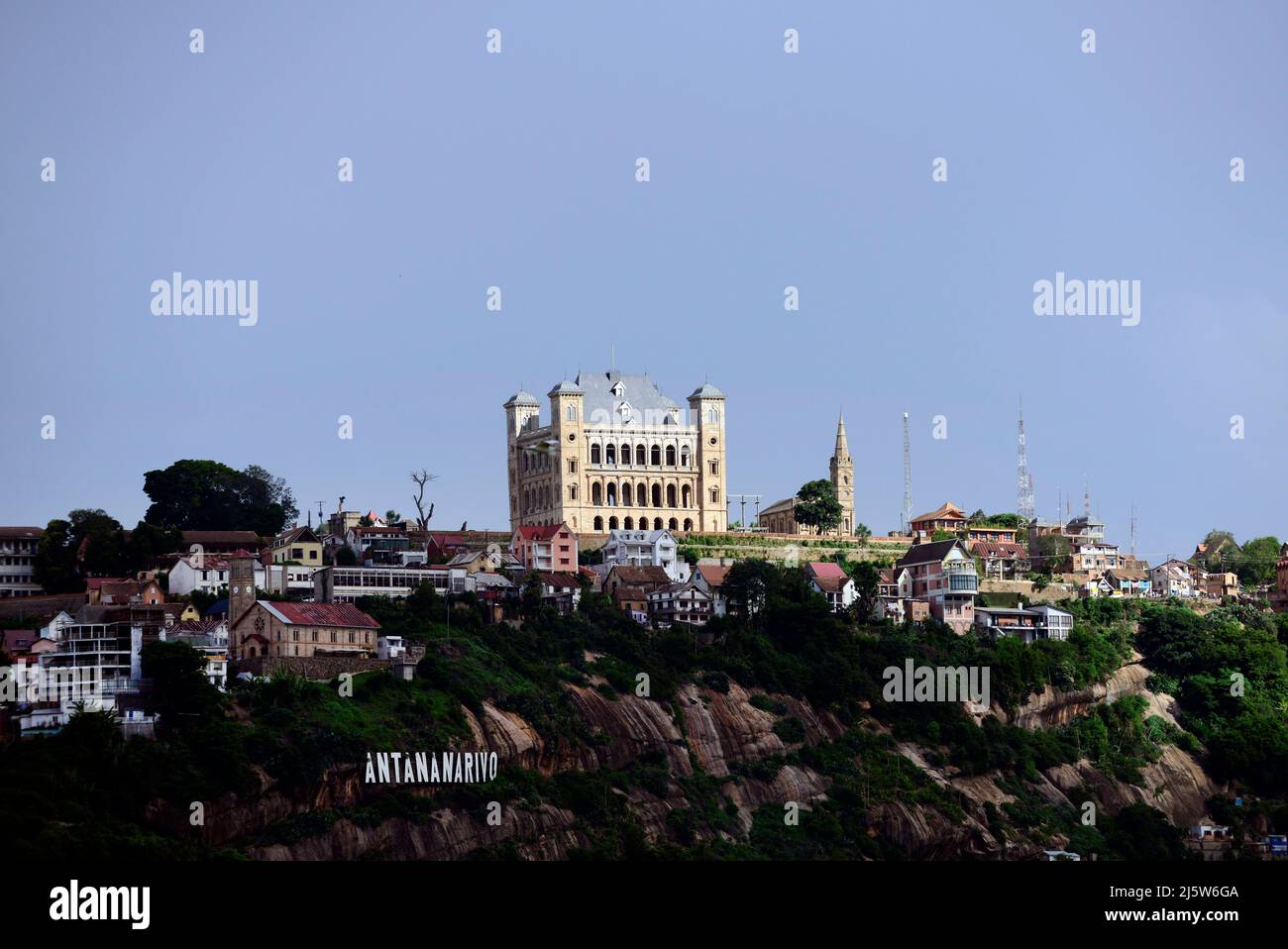 A view of the Rova Royal palace in Antananarivo, Madagascar Stock Photo ...