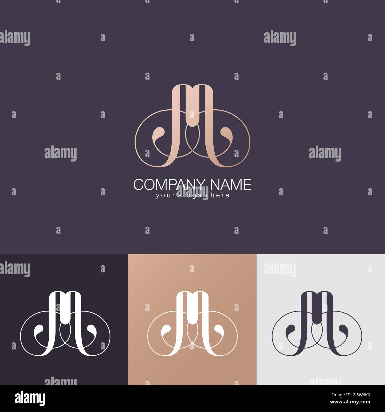 M letter monogram. Elegant luxury M logo. Calligraphic style. Corporate ...