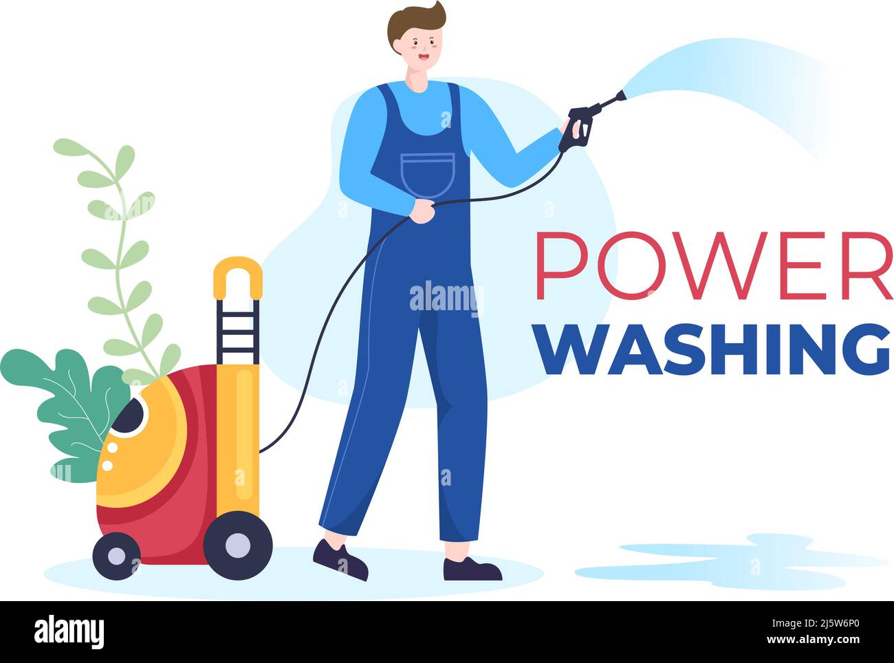 Power Washing Machine Cleaner with Various Cleaning Tools and Outside ...