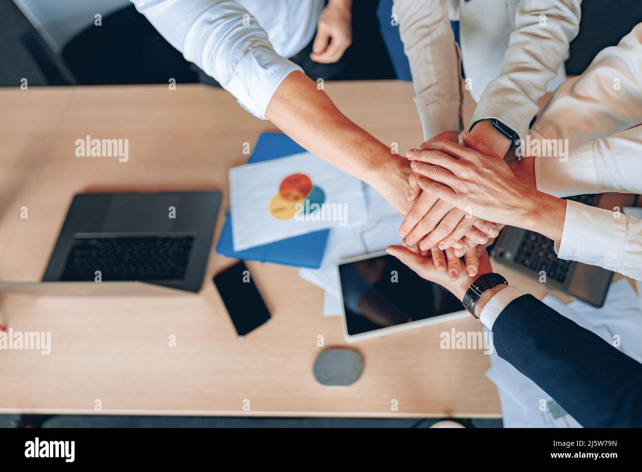 success and winning concept, happy business team celebrating victory in ...